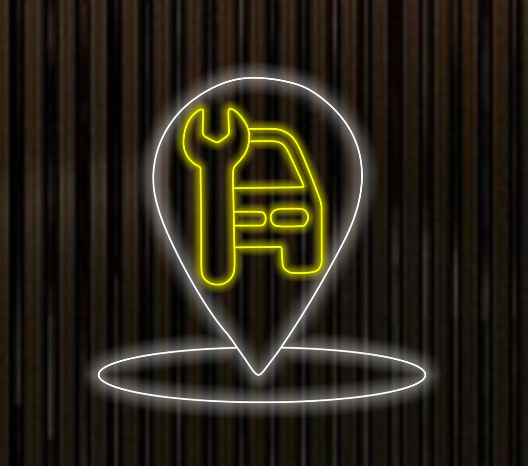 Car Workshop Neon Sign, Motor Vehicle Station Neon Sign, Auto Repair ...