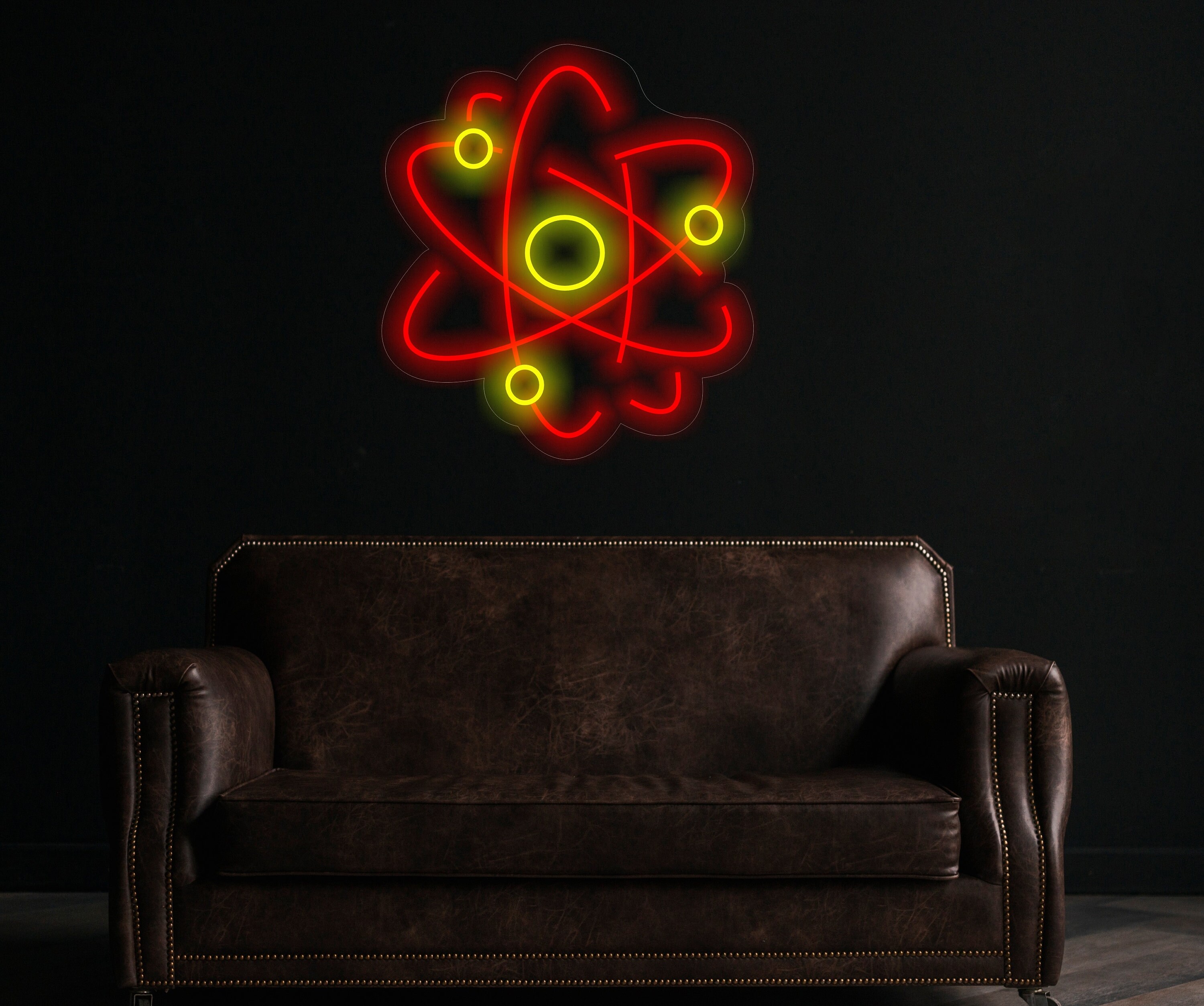 Atom Neon Sign Shining Atom Neon Sign Nuclear Atom Neon - Etsy