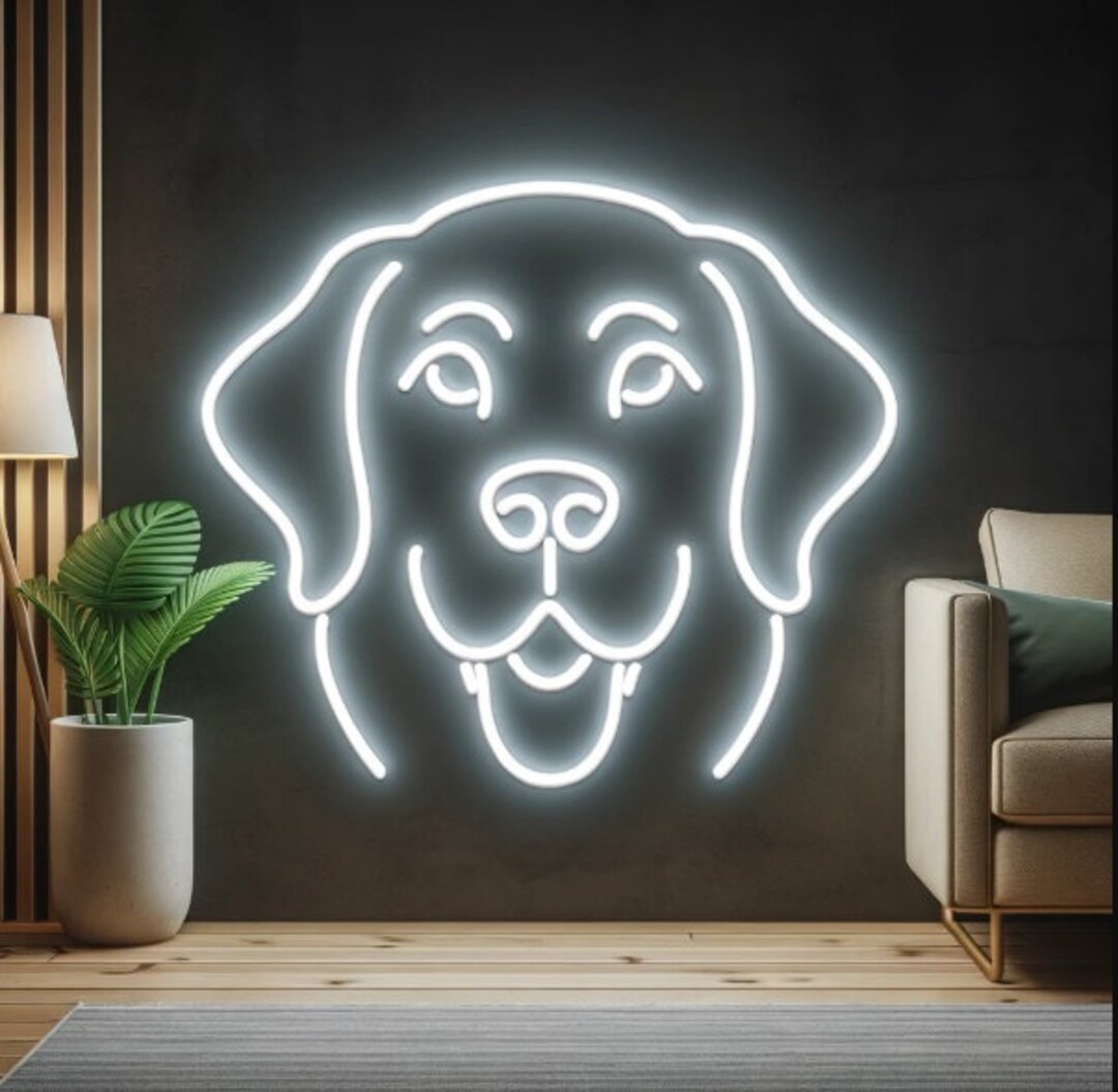 Dog Neon Sign, Retriever Dog Neon Sign, Pet Neon Sign, Home Decor Pet ...