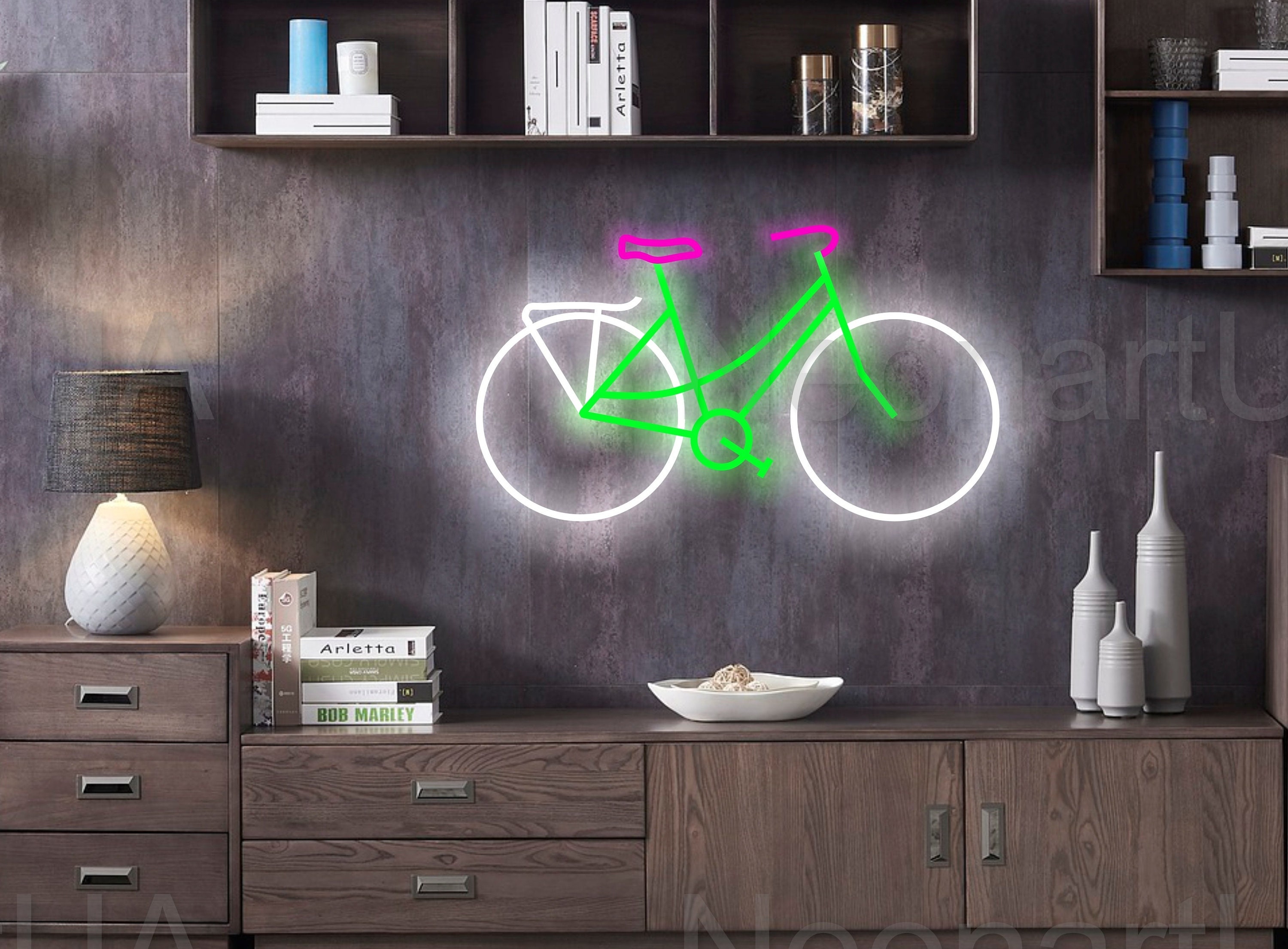Neon Bicycle Sign, Neon Bike Sign, Bicycle Neon Lamp, Custom Neon ...