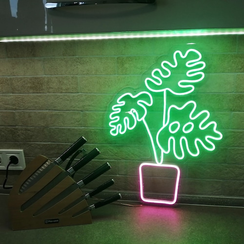 Spring Green Leaf Neon Sign Acrylic Neon USB Powered Leaf Neon - Etsy