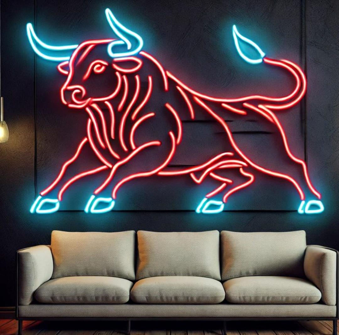 Bull Neon Sign, Longhorn Bull Neon Sign, Cow Neon Sign, - Etsy
