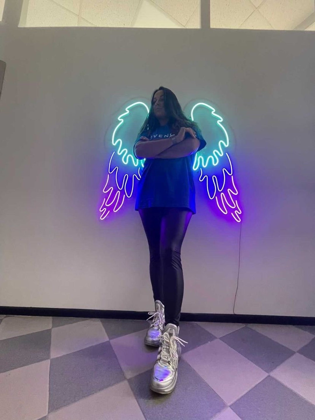 Angel Wings Wall Decor | Led Light Wings, Neon Angel Wings, Glowing Wings, Custom Led Wings - Etsy
