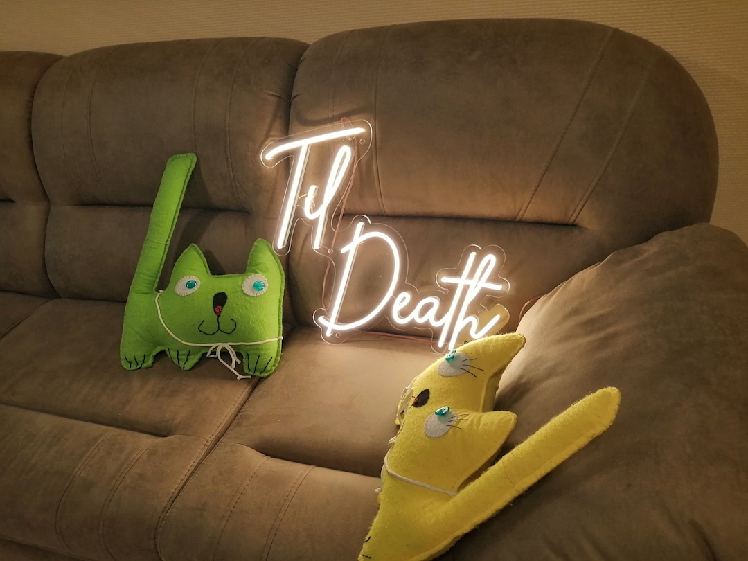 Till Death Neon Sign, Led Neon Sign Wedding Party , Till Death Do Us ...
