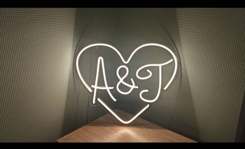 Custom Initials Neon Sign LED Neon Sign Wedding Neon Sign - Etsy