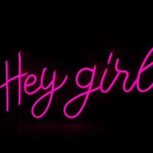 Neon Sign Gift, Neon Sign Hey Girl, Neon Signs, Neon Party Sign ...