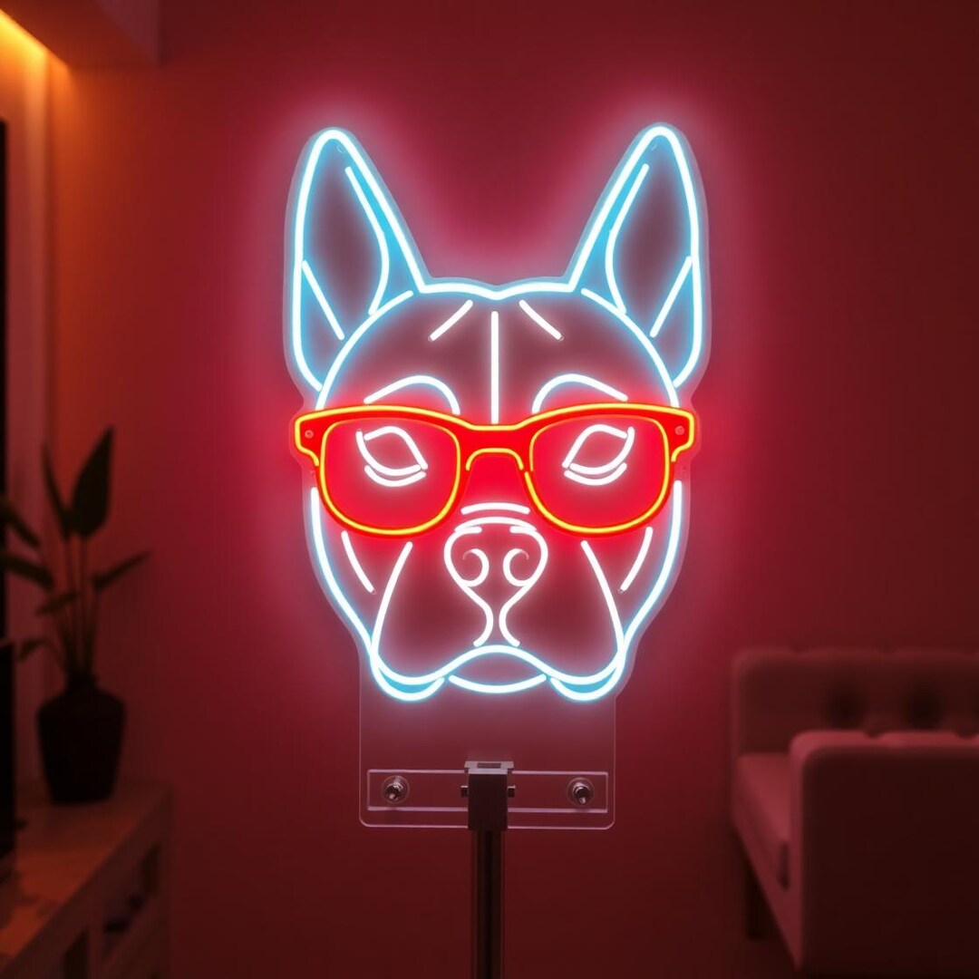 American Pit Bull Terrier Neon Sign, Pitbull Dog Pet Neon Sign, Staffy ...