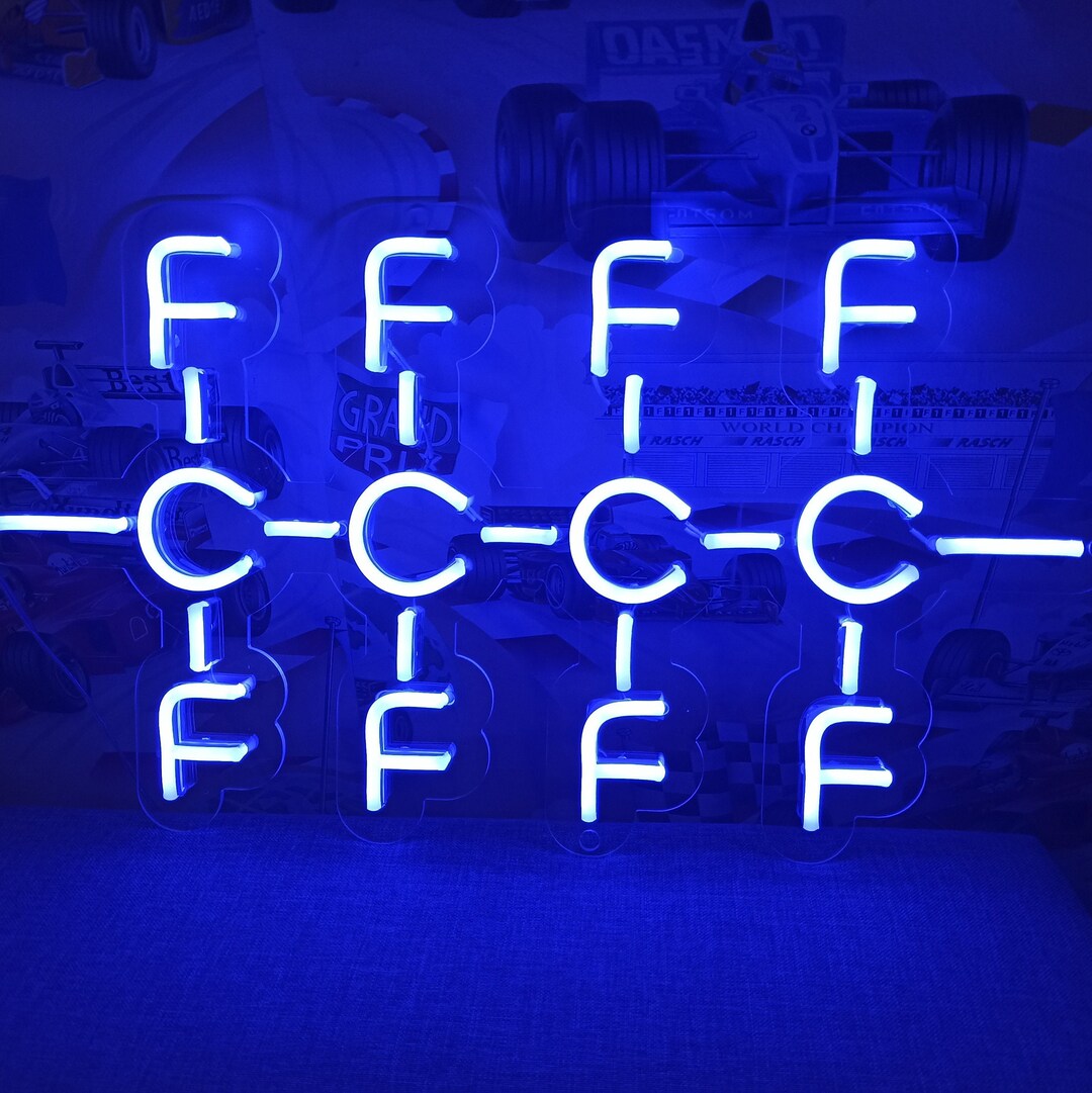 Neon Sign Polytetrafluoroethylene Molecule - LED Light, Molecule - LED ...