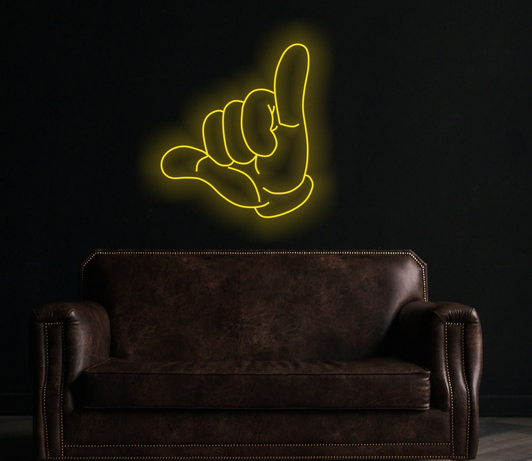Shaka Hand Neon Sign, Custom Bedroom Surfers Led Neon Sign, Loose Sign ...