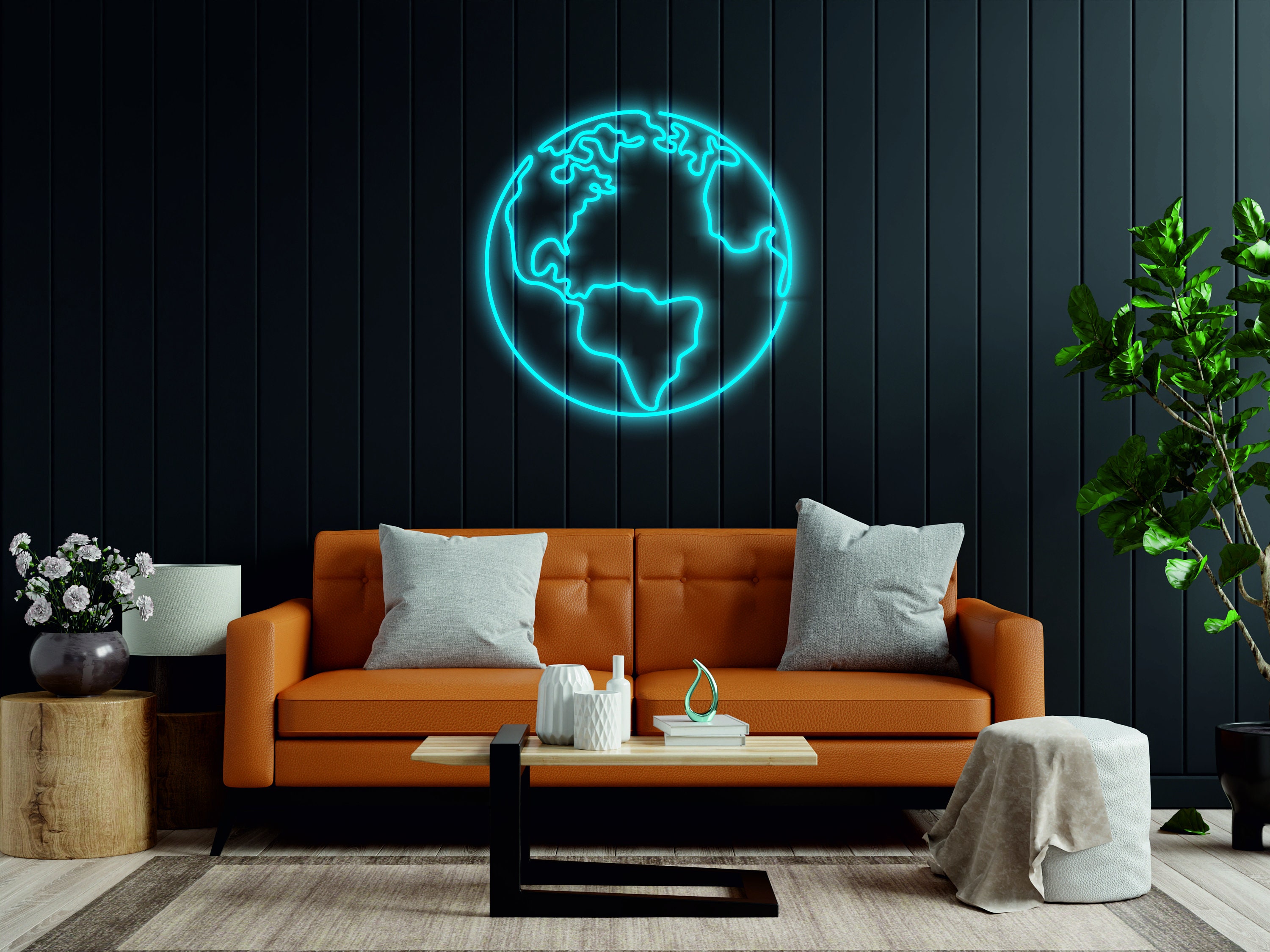 Planet Earth LED Neon Sign | Etsy