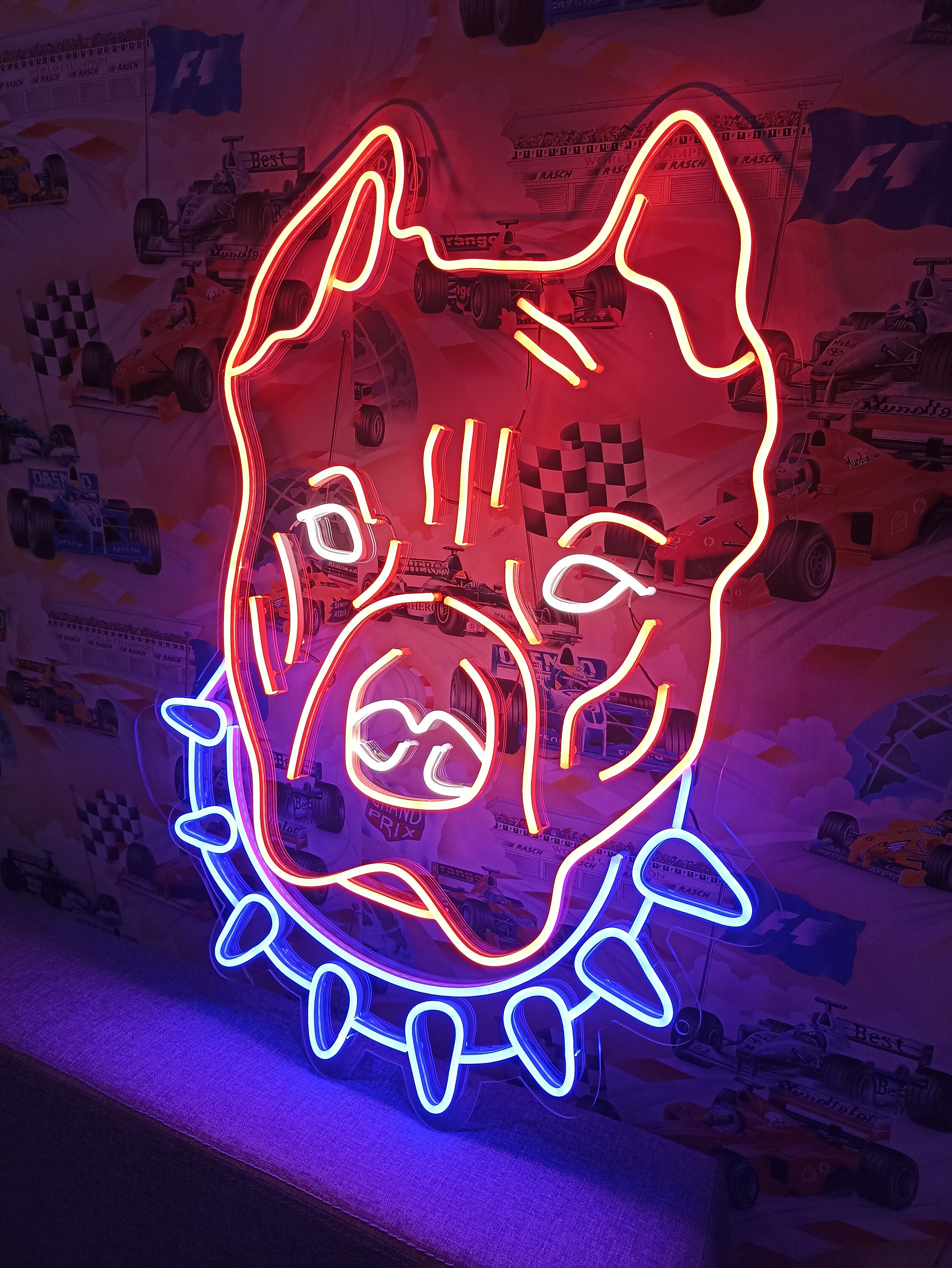 Dog Neon Sign, Bulldog Pet Neon Sign, Pitbull Neon Sign, Home Decor Pet ...