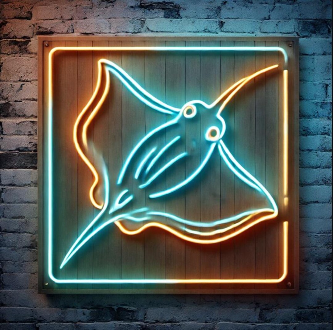 Stingray Neon Light, Fish Neon Sign, Manta Ray LED Sign, Electric Ray ...