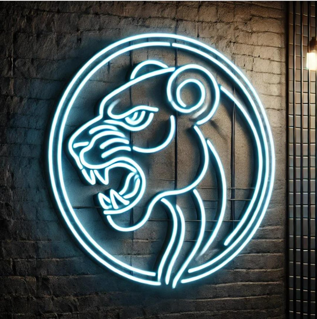 Panther Neon Sign, Neon Panther Light, Panther LED Sign, Wild Animal ...