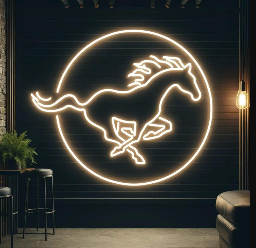 Horse Neon Sign, Horse Silhouette Neon Sign, Neon Horse Wall Decor ...