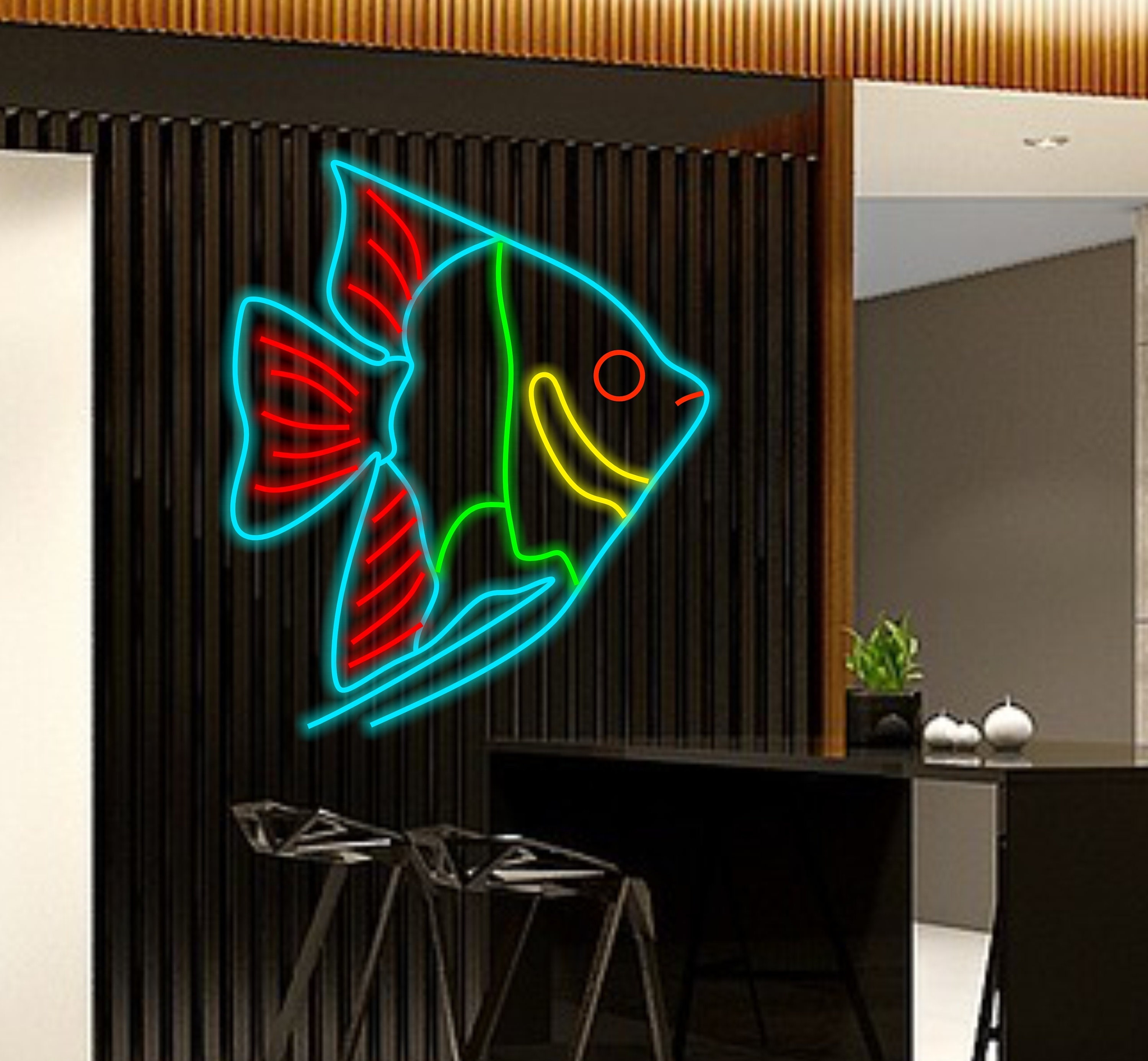 Fish Neon Sign, Tropical Fish Neon Sign, Neon Marine Fish Sign ...