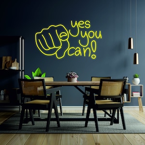 YES YOU CAN Led Neon Sign | Neon Motivational Quotes, Inspirational ...