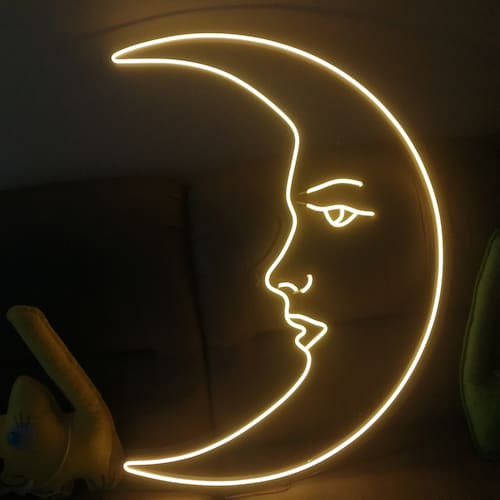 Moon Neon Sign - Etsy