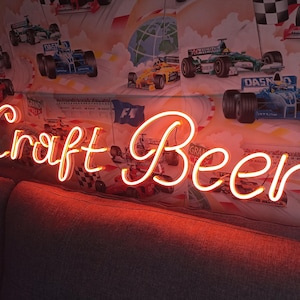 Craft Beer Neon Sign, Craft Beer Led Lights, Glowing Inscription, Neon ...