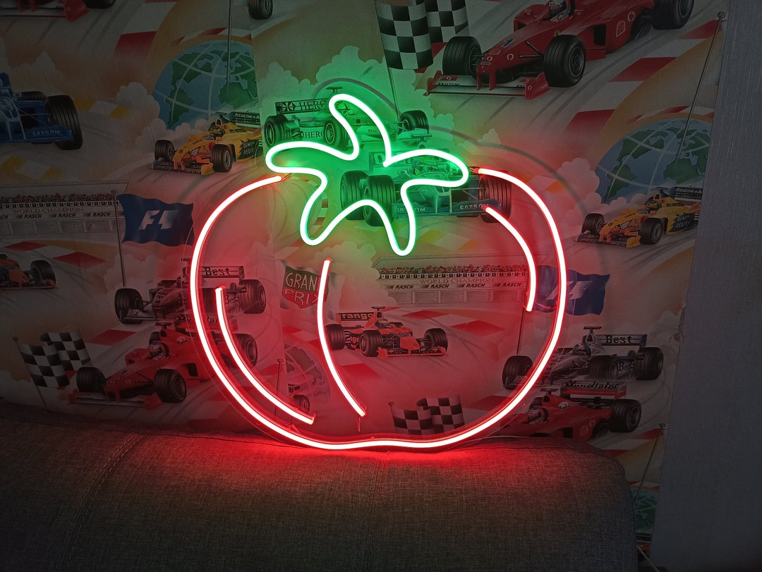 Tomato Neon Sign, Tomato Neon Light, Tomato Neon Lamp, Neon Tomato Sign ...