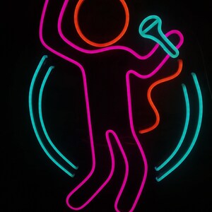 Karaoke Bar Sign Karaoke Neon Sign Microphone Neon Light - Etsy