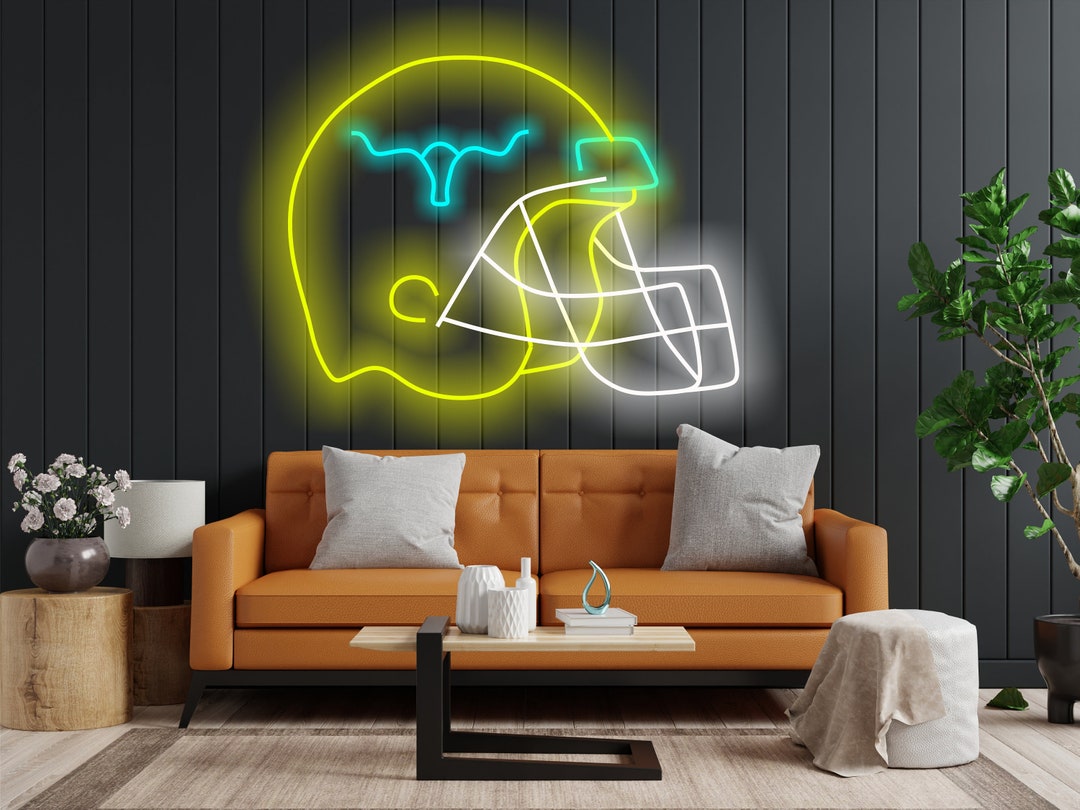 Football Helmet Neon Sign, American Football Neon Sign, Sports Bar ...