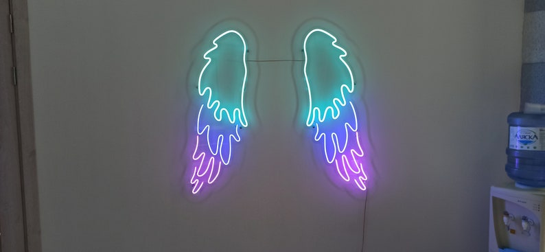 Angel Wings Wall Decor led light wings neon angel wings | Etsy