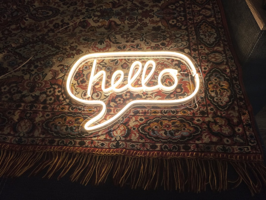 Hello Neon Sign, Hello Led Light, Hello Neon Sign, Gift Neon Sign ...