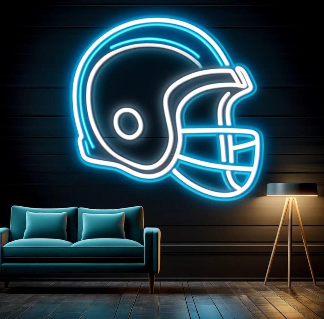 Football Helmet Neon Sign, American Football Neon Sign, Sports Bar ...