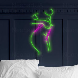 Body Woman Neon Sign, Body Neon Sign, Bikini Woman Neon Sign, Woman ...