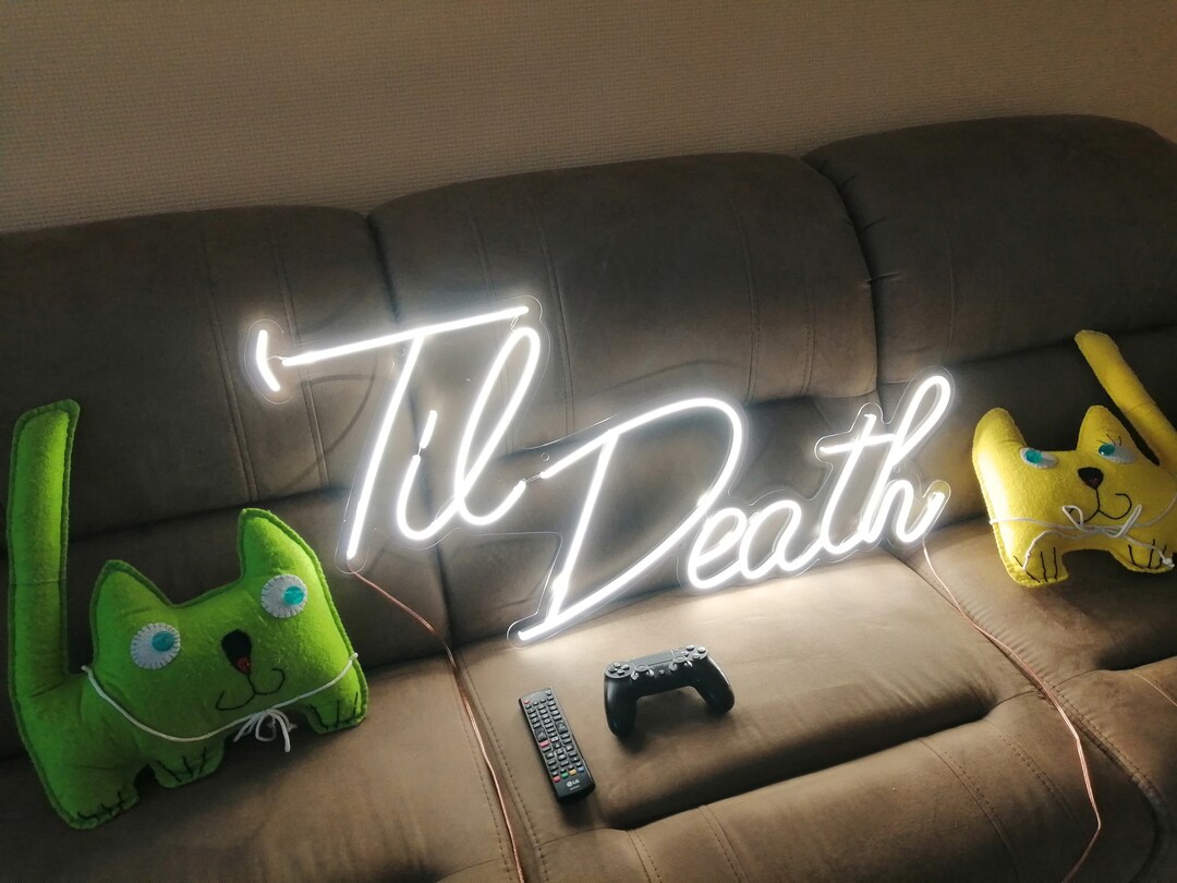 Neon Sign Wedding, Til Death Neon Sign, Wedding Neon Sign, Wedding ...