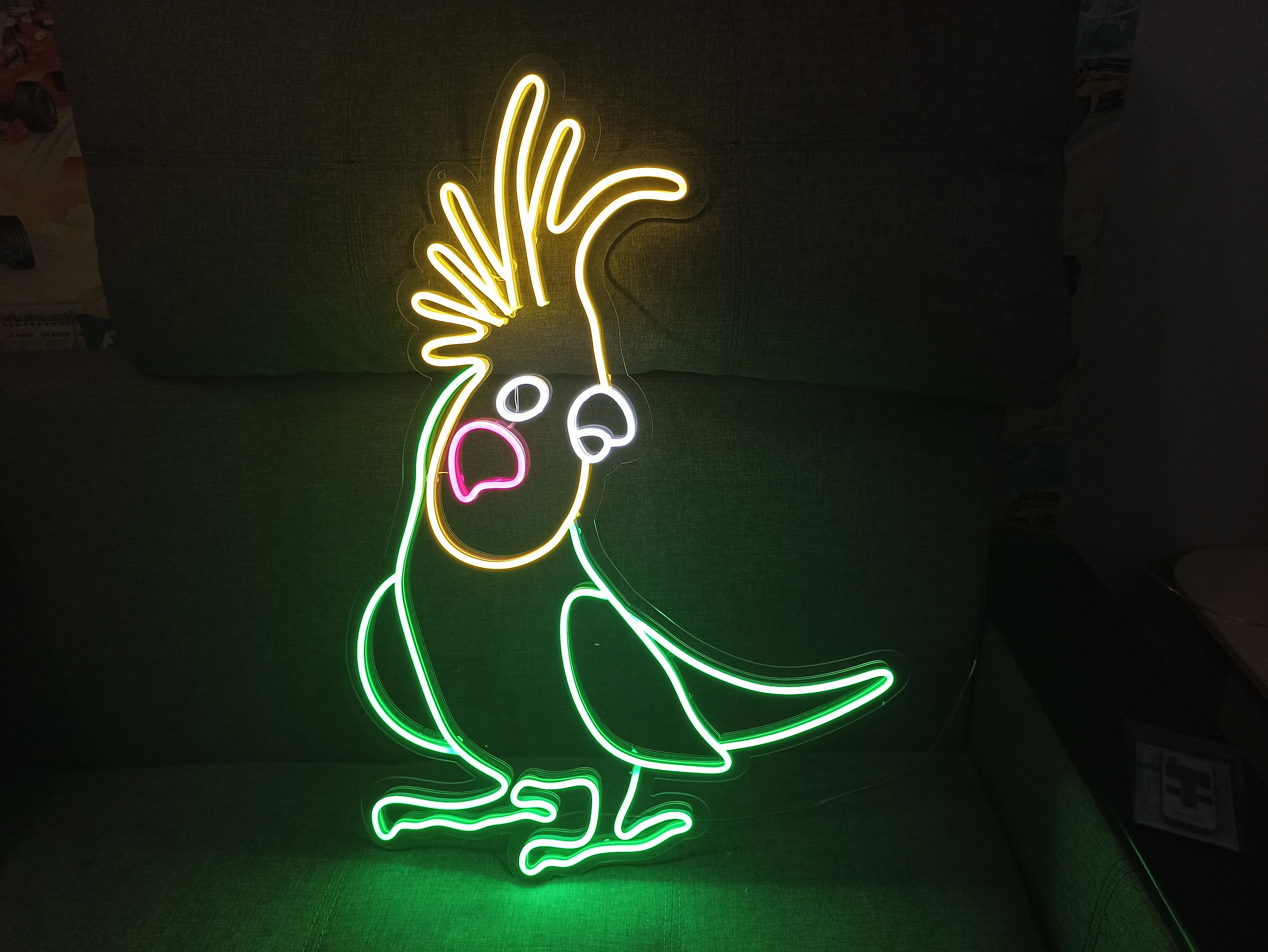 Parrot Neon Sign, Parrot Cockatoo Neon Sign, Animal Neon Sign, Anime ...