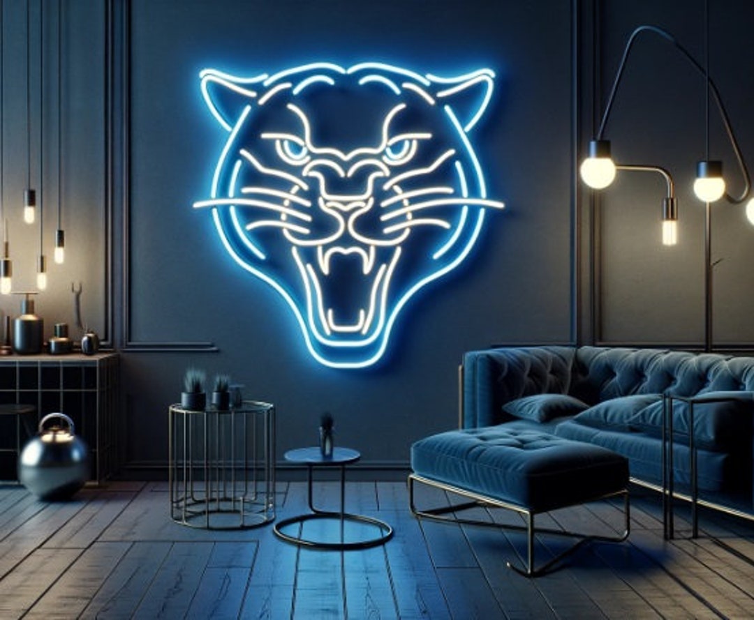 Panther LED Sign, Panther Neon Sign, Neon Panther Light, Wild Animal ...