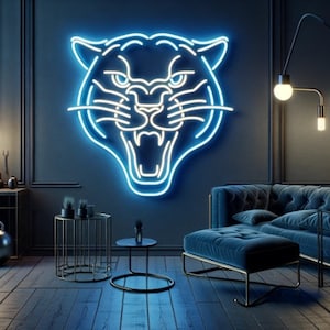 Panther LED Sign, Panther Neon Sign, Neon Panther Light, Wild Animal ...