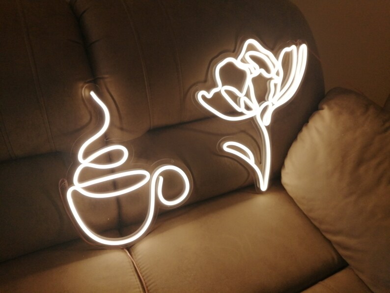 Flower Neon Sign Neon Sign Bedroom Flower Led Sign Led | Etsy