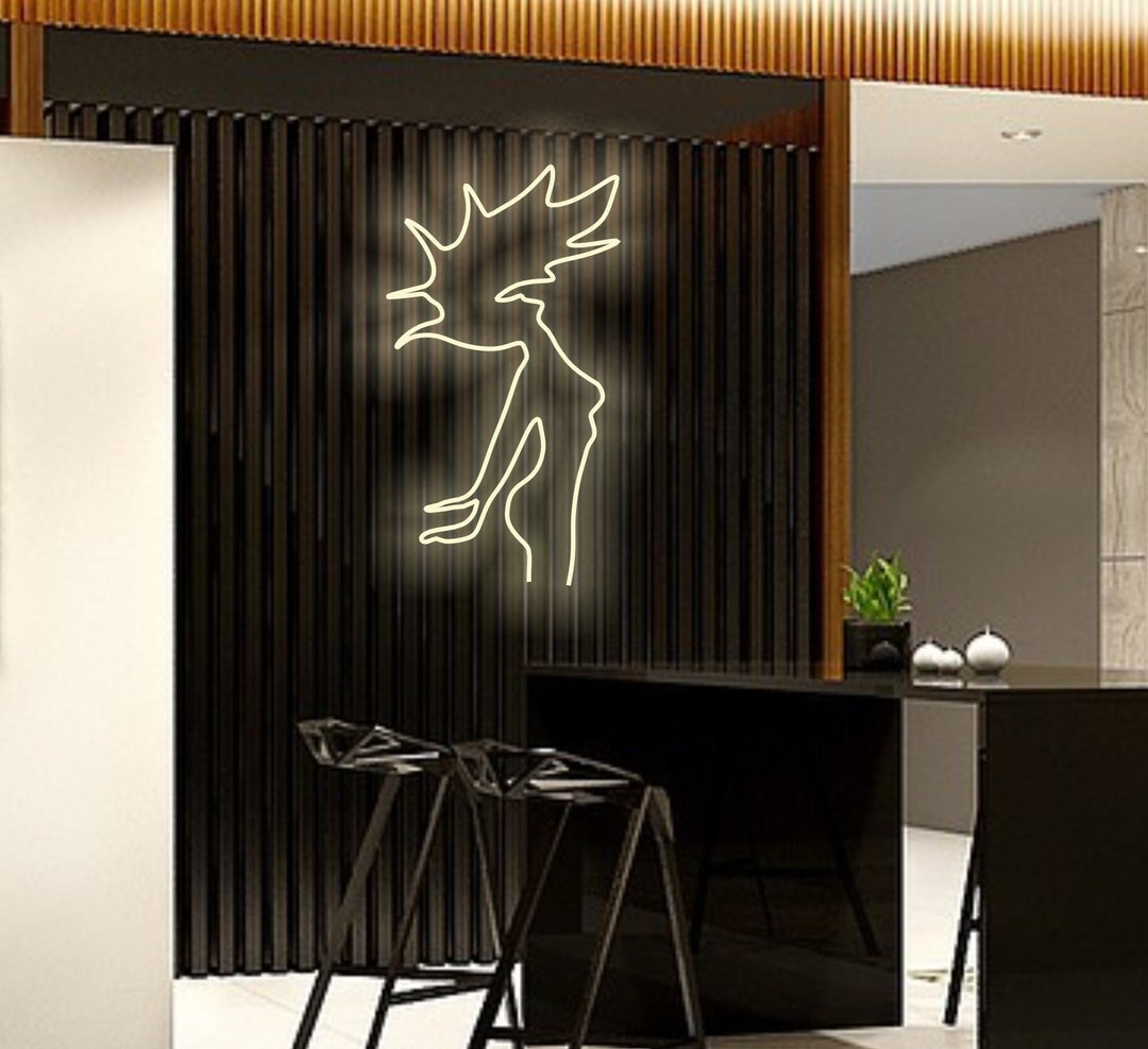 Woman Body Neon Sign, Lady Neon Sign, Neon Sign Bedroom Woman, Woman ...