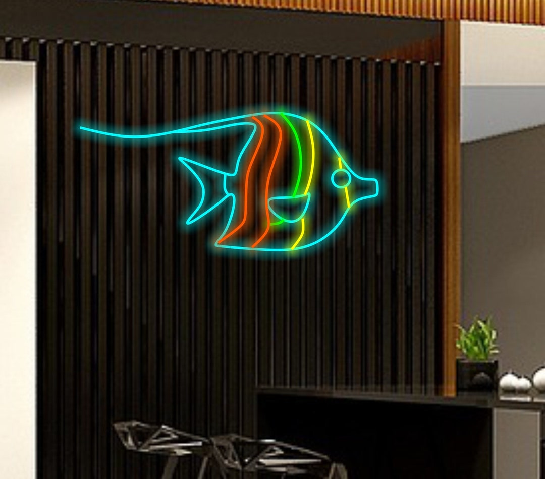 Neon Fish Sign, Neon Tropical Fish Sign, Tropical Fish LED Sign ...