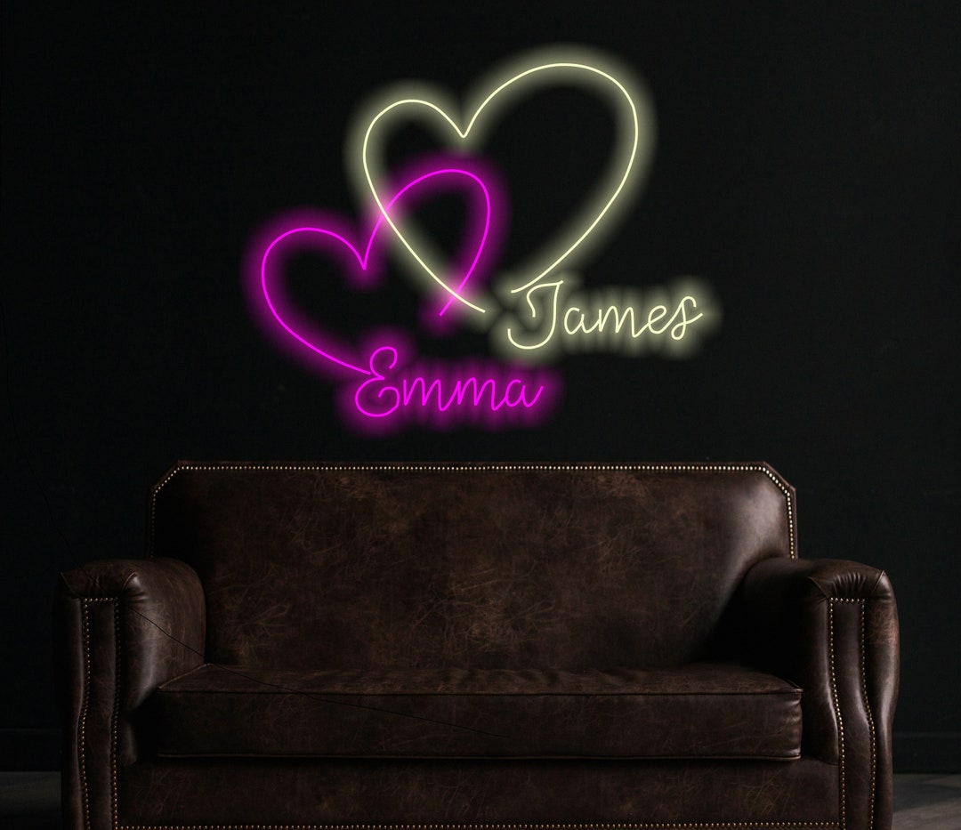 Custom Heart Neon Sign for Wedding, Wedding Neon Wall Decor, Neon Heart ...