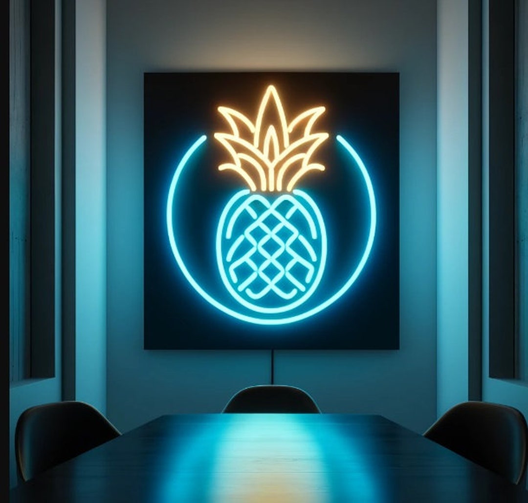Pineapple Neon Sign, Tropical Neon Light, Fruit Neon Sign, Pineapple ...