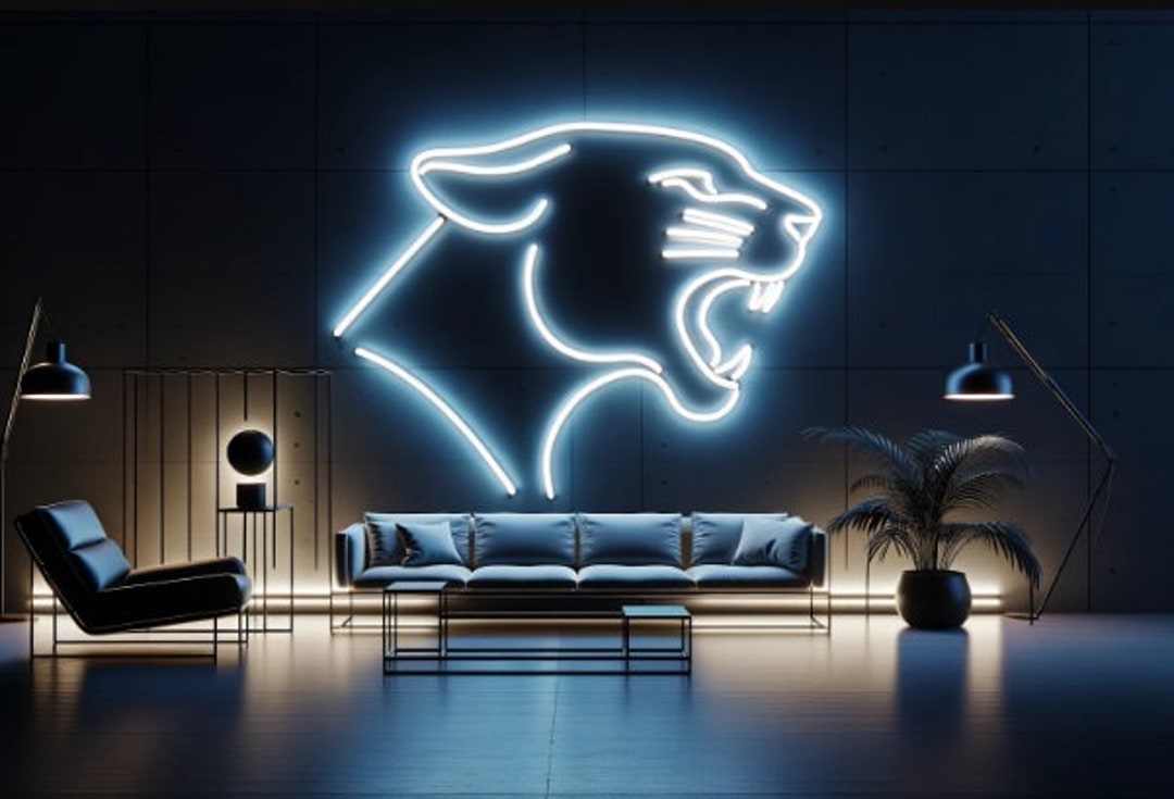 Panther Neon Sign, Neon Panther Light, Panther LED Sign, Wild Animal ...