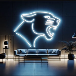 Panther Neon Sign, Neon Panther Light, Panther LED Sign, Wild Animal ...
