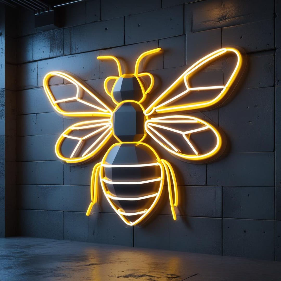 Bee Neon Sign, Bee - LED Neon Sign, Neon Signs Bee Shaped, Gift Neon ...