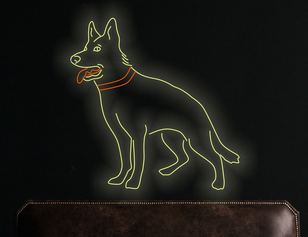 Dog German Shepherd Neon Sign, Police Dog Neon Sign, GSD Neon Sign ...