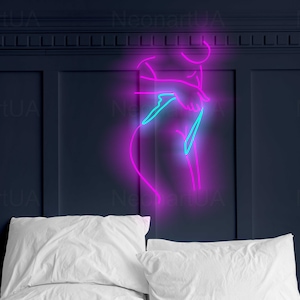 Body Woman Neon Sign, Body Neon Sign, Bikini Woman Neon Sign, Woman ...