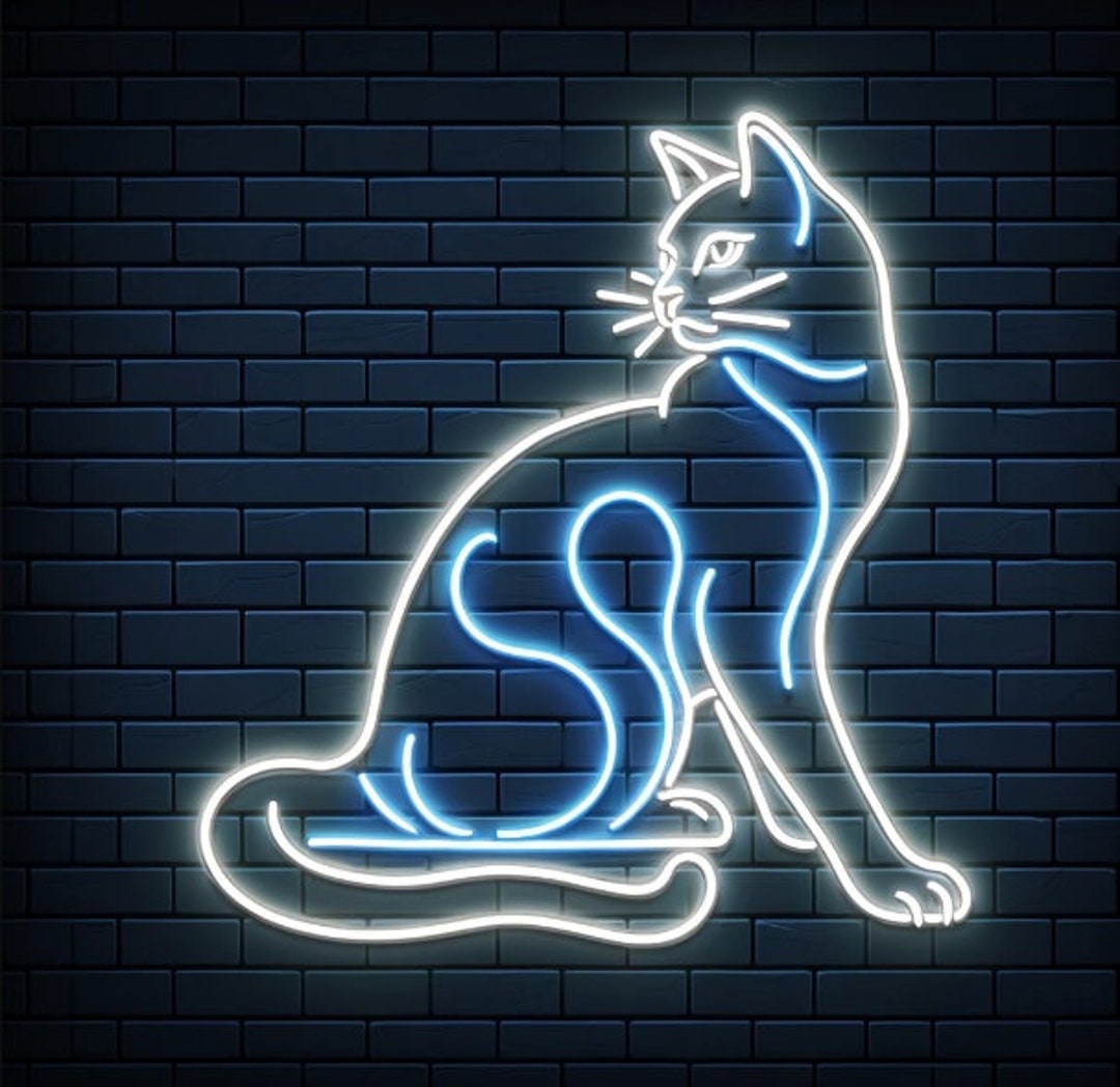 Cat Neon Sign Home Decor,pet Cat Neon Sign Home Decor, Cat Animal Neon ...