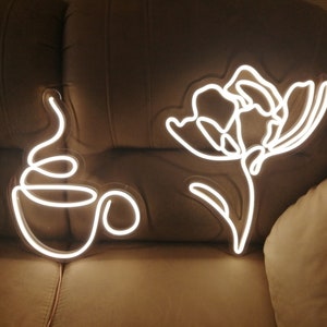 Flower Neon Sign Neon Sign Bedroom Flower Led Sign Led | Etsy