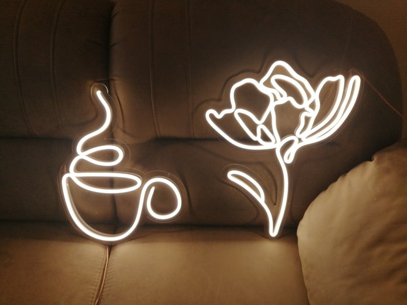 Flower Neon Sign Neon Sign Bedroom Flower Led Sign Led | Etsy