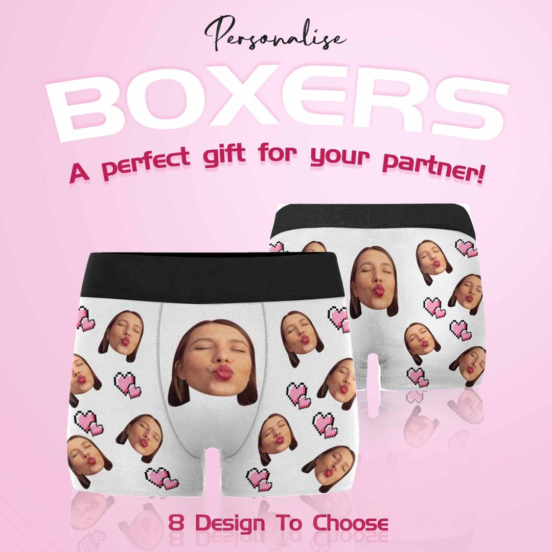 Custom Boxer Briefs,personalized Photo Gift for Boyfriend/husband,face ...
