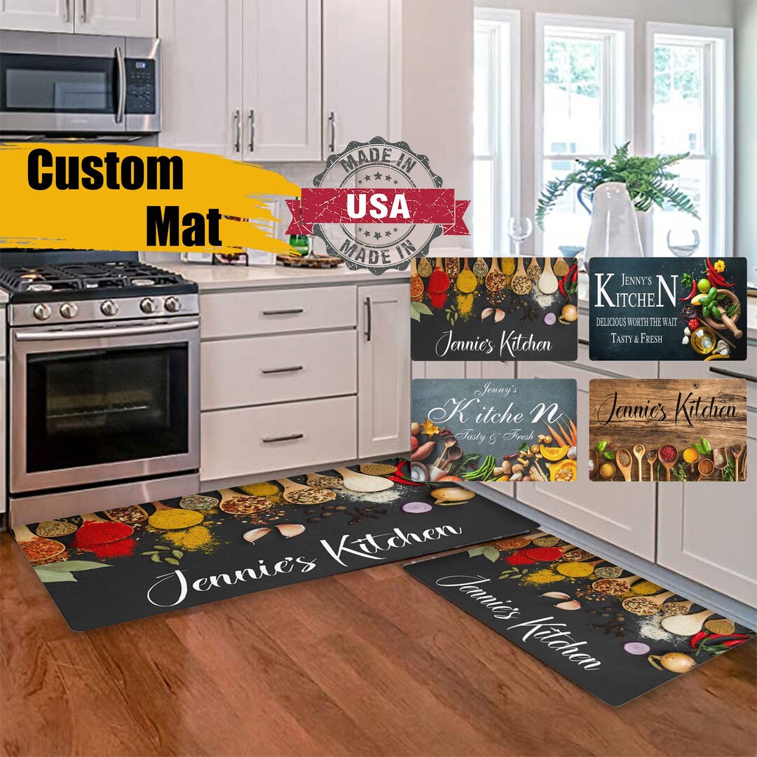 Kitchen Floor Mat,custom Kitchen Mat Rug,seasoning Kitchen Mat,door ...