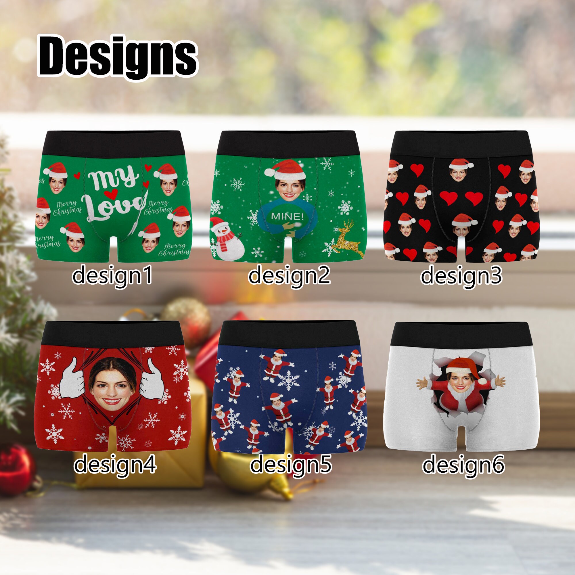 Custom Boxers With Face for Christmaspersonalized Underwear - Etsy