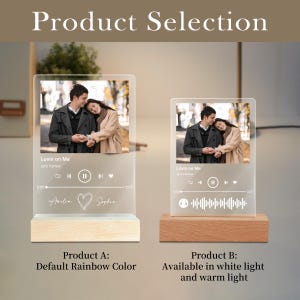 Personalized Photo Music Plaque: Custom Album Cover LED Night Light - Etsy